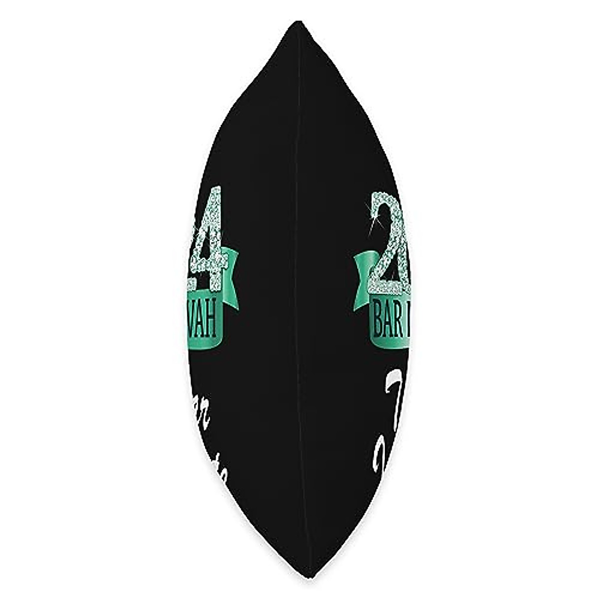 2024 Bar Mitzvah Quote Festive Black Turquoise Decor Throw Pillow