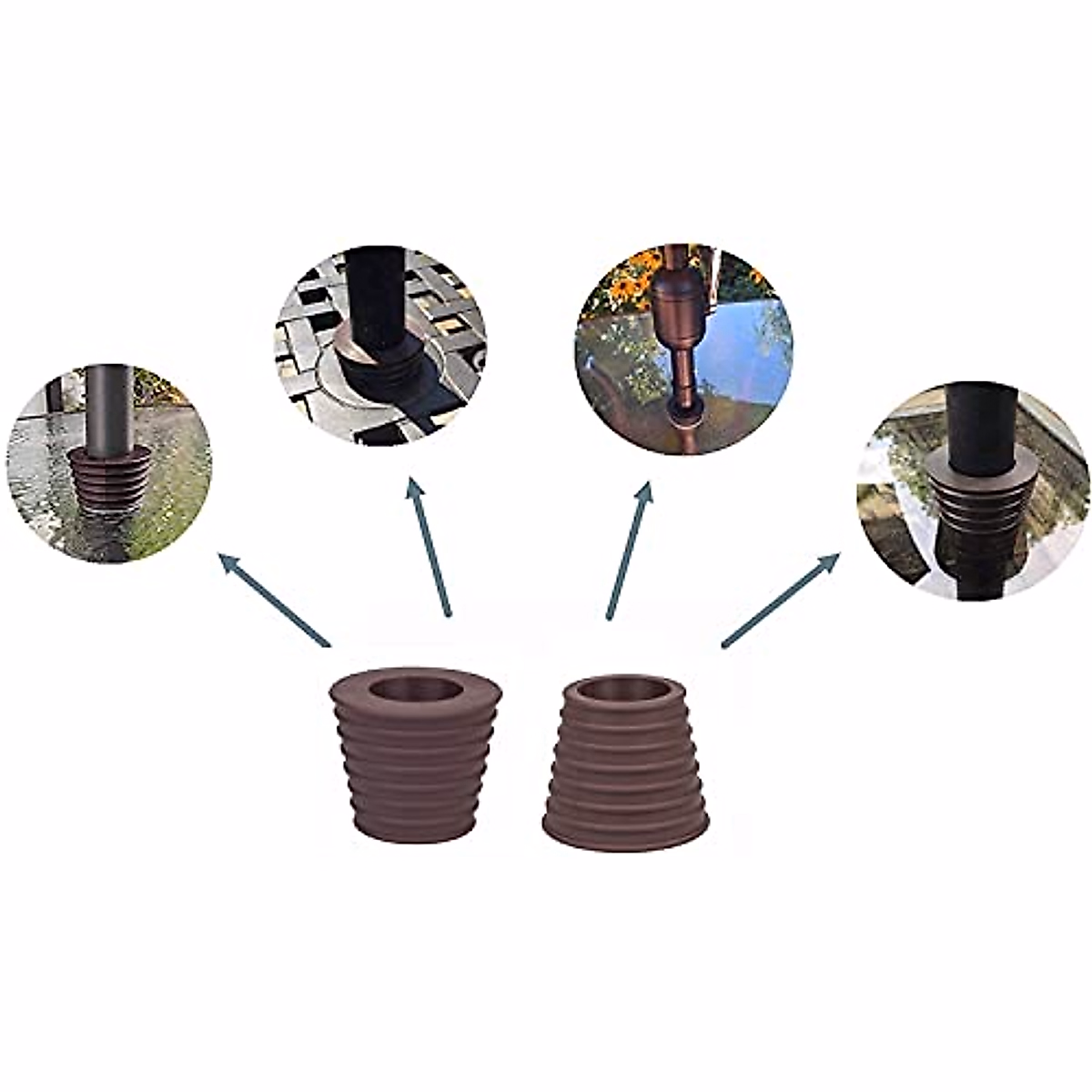 goldblue Umbrella Cone Wedge for Patio Table Hole，Patio Table Replacement Glass Umbrella Stand Table Patio Umbrella Replacement Parts Umbrella Holder Outdoor Umbrella Base Stand Outdoor