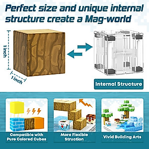 Magnetic Blocks-Build Mine Magnet World Frozen Edtion,Toys for Girls Age 3 4 5 6 7 8 Princess Castle STEM Sensory Kids Games Toys for Toddler Christmas Birthday Gifts for 3+ Years Old Girls & Boys