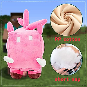 2023 New Minecraft Legends Plush, 10" Long Toothed Pig Plushies Toy for Game Fans Gift, Soft Stuffed Animal Doll for Kids and Adults(Long Toothed Pig)
