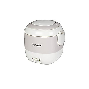 Tayama 1.5 Cup Portable Mini Rice Cooker, White (TMRC-03R)