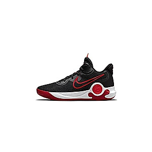 Nike Men's KD Trey 5 IX Basketball CW3400-001 Sneakers, Black/White/Bright Crimson/University Red, 10