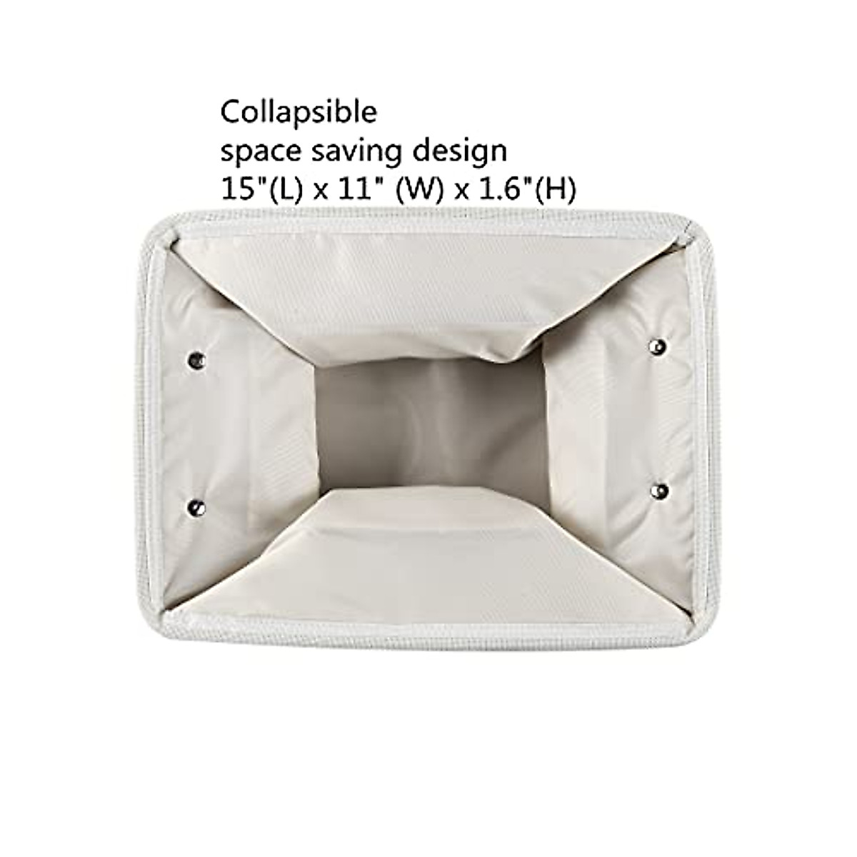 Storage Baskets for Shelves, Closet Storage Bins for Organization, Fabric Bins Cube W/Handles for Organizing Shelf Nursery Home Closet, Large - 3 Pack