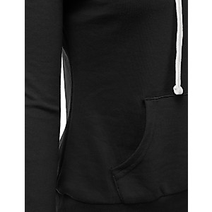 DOUBLJU Basic Lightweight Pullover Sweater Top Essential Comfy Casual Hoodie Sweatshirt for Womens Clothes with Plus Size