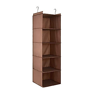 DonYeco 5-Shelf Hanging Storage Closet Organizer, Oxford Rv Storage and Organization for Wardrobe, Inside, Camper Accessories, Nursery, Baby Room