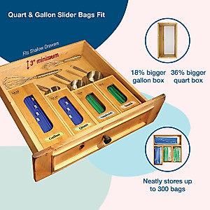 Neat Diva 5 Piece Bundle includes a 4 Piece Set of Ziplock Bag Organizers plus a 2-in-1 Foil and Plastic Wrap Organizer, Aluminum Foil Organization Storage Bag Organizer Kitchen Drawer