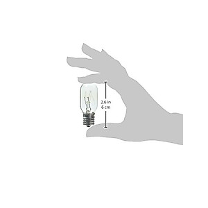 SYLVANIA 25W Appliance Tubular Incandescent T8 Bulb, 230 Lumens, Clear, 100 CRI, 2850K, Warm White - 1 Pack (18360)