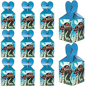 18 PCS Moana Party Favor Boxes, Moana Theme Party Candy Boxes Party Gift Boxes for Birthday Party Supplies