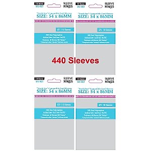 Sleeve Kings North Sea Compatible Sleeves 54 X 86 mm (4x110 Pack, 440 Sleeves)