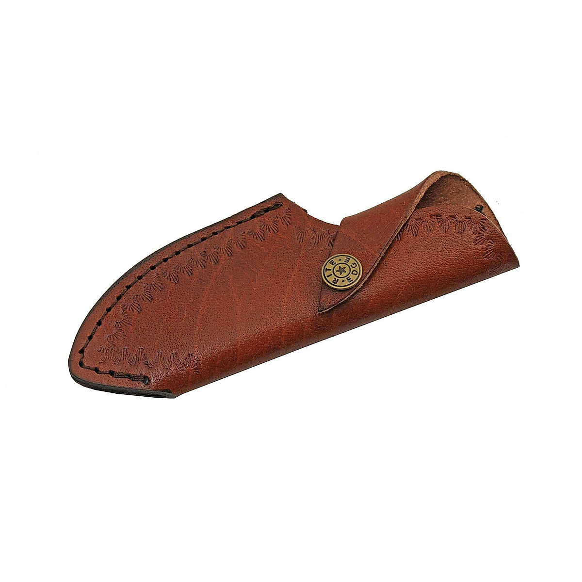 Szco Supplies 7" Full-Tang Bone/Horn Handle Hunting Skinning Knife with Sheath,white/black