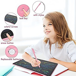 Writing Tablet for Kids 16 Inch LCD Kids Drawing Tablet Large Screen Erasable Drawing Colorful Doodle Board Learning Educational Toy Gift for 3 4 5 6 7 Year Old Girls Boys (Blue)
