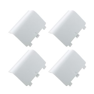 E-outstanding 4Pcs Battery Door Back Cover Replacement Batteries Back Cover for Xbox One/Xbox One S Wireless Controller, White