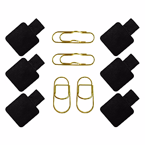 XIWUMOER 10 Pieces Pen Loop Holder,Self Adhesive Pen Holder,Stainless Steel Pen Holder,Pen Clips,Pencil Elastic Loop Designed for Notebooks,Journals,Calendars,Planners,Tablet Case for School, Office