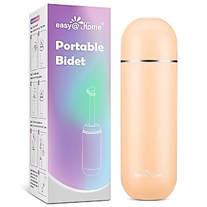 Easy@Home Portable Travel Bidet: Peri Bottle for Postpartum Care - Handheld Sprayer Kit with 380mL (12.8 oz) Large Capacity Bottle - Personal Hygiene Water Spray for Women & Men | EPB-01 Brown