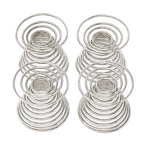 Honbay 4PCS Stainless Steel Spring Wire Tray Egg Cups Holder Serving Cup Egg Tray for Egg (silver)