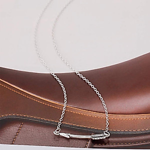 Olbye Horizontal Arrow Necklace Jewelry Sideways Arrow Necklaces for Women Simple Dainty Choker Necklace (Silver)