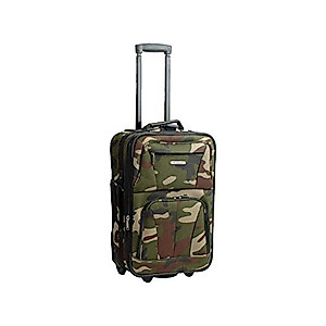 Rockland Journey Softside Upright Luggage Set, Expandable, Camouflage, 4-Piece (14/19/24/28)