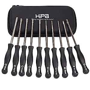 Hipa Pack of 10 Carburetor Adjustment Tool Kit for 2 Cycle Engine Husqvarna Craftsman Chainsaw Weed Eater Echo STHIL Poulan MTD Ryobi Homelite Trimmer Screwdriver with Case