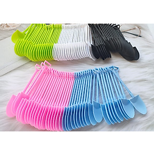 120 PCS Disposable Mini Shovel Shape Spoons, Colorful Plastic Ice Cream Shovel Spoon for Dessert Pudding Yogurt Sugar (4.8 Inch, 5 Color)