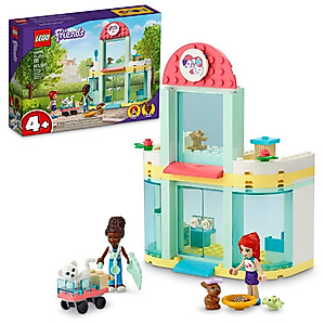 LEGO Friends Pet Clinic 41695 Building Kit; with 2 Mini-Dolls Including Mia, Plus Cat and Rabbit Toys; Creative Birthday Gift for Kids Aged 4 and up (111 Pieces)