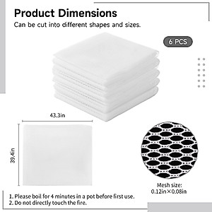 6 Pcs Rice Net, 43.3"×39.4" Sushi Rice Cooking Net, Non-Stick Fine Mesh Rice Cooker Napkins, Tetoron Rice Nets, Cooking Steam Cloths for Homes, Restaurants, Camping