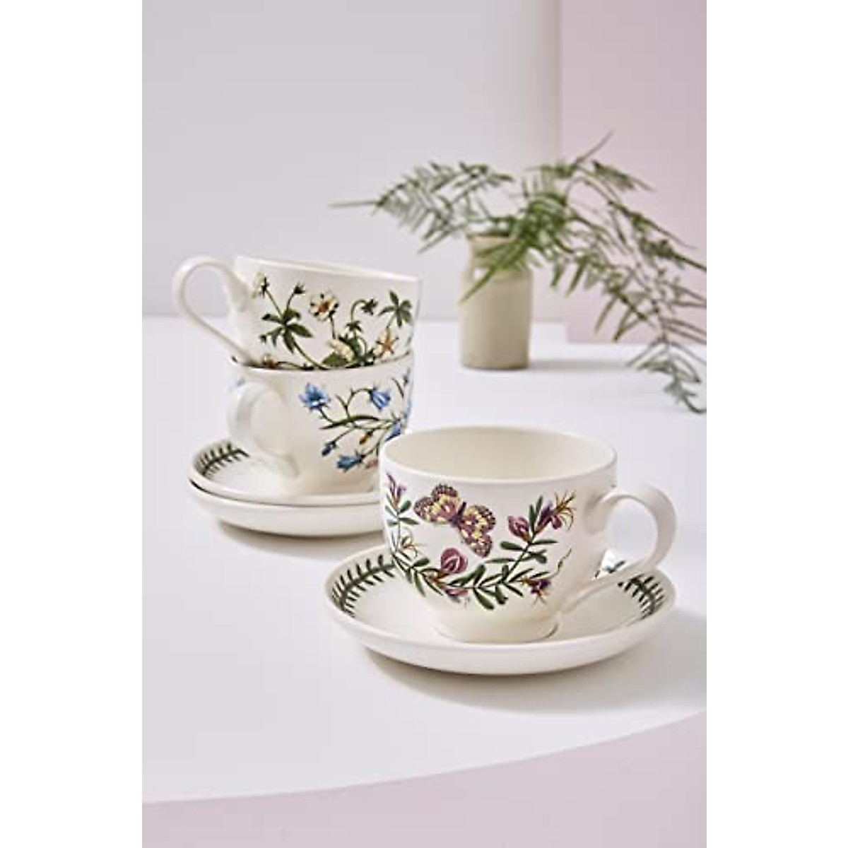 Portmeirion Botanic Garden Set of 6 Teacups & Saucers (T) (Assorted Motifs)