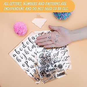 Coitak 4 PCS Alphabet Cake Stamp Tools, Alphabet Letter Fondant Stamps for Cookie Biscuit Cake Decorating, Cookie Stamp Impress