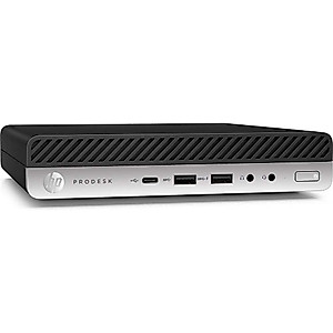 HP Elitedesk 800 G4 Mini Desktop (Intel Quad Core i5-8500T, 32GB DDR4 RAM, 512GB NVME Type-C, DisplayPort, WiFi, Ethernet, Kbd+Mou, Windows 11 Pro 64-bit, 24" LCD with AIO Stand … (Renewed)