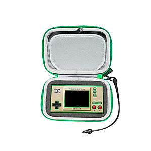 RLSOCO Carrying Case for Nintendo Game & Watch: Super Mario Bros/The Legend of Zelda (Green Zipper)