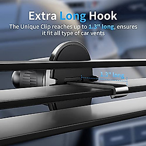 BENESWAN [ Military-Grade Protection C132 Universal Air Vent Phone Holder for Car, A/C Vents Cell Phone Mount with Hook Clip, for iPhone Samsung Smartphone
