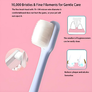 LINGXIYA Pet Toothbrushes Dog Cleaning Toothbrush Extra Soft Dog Toothbrushes for Puppy Small Dog and Cat Teeth Care Dog Toothbrush Pet Cat Dog Toothbrush 4 Pack Kit (Blue/Black/Pink/Brown)