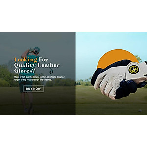 PIGEON WEDGE Leather Golf Glove for Men, Right Handed Golfers, White, Comfortable Design, Maximum Grip, All Weather Golfing Glove, Worn On Left Hand, Breathable, Durable, Gift for Golfers