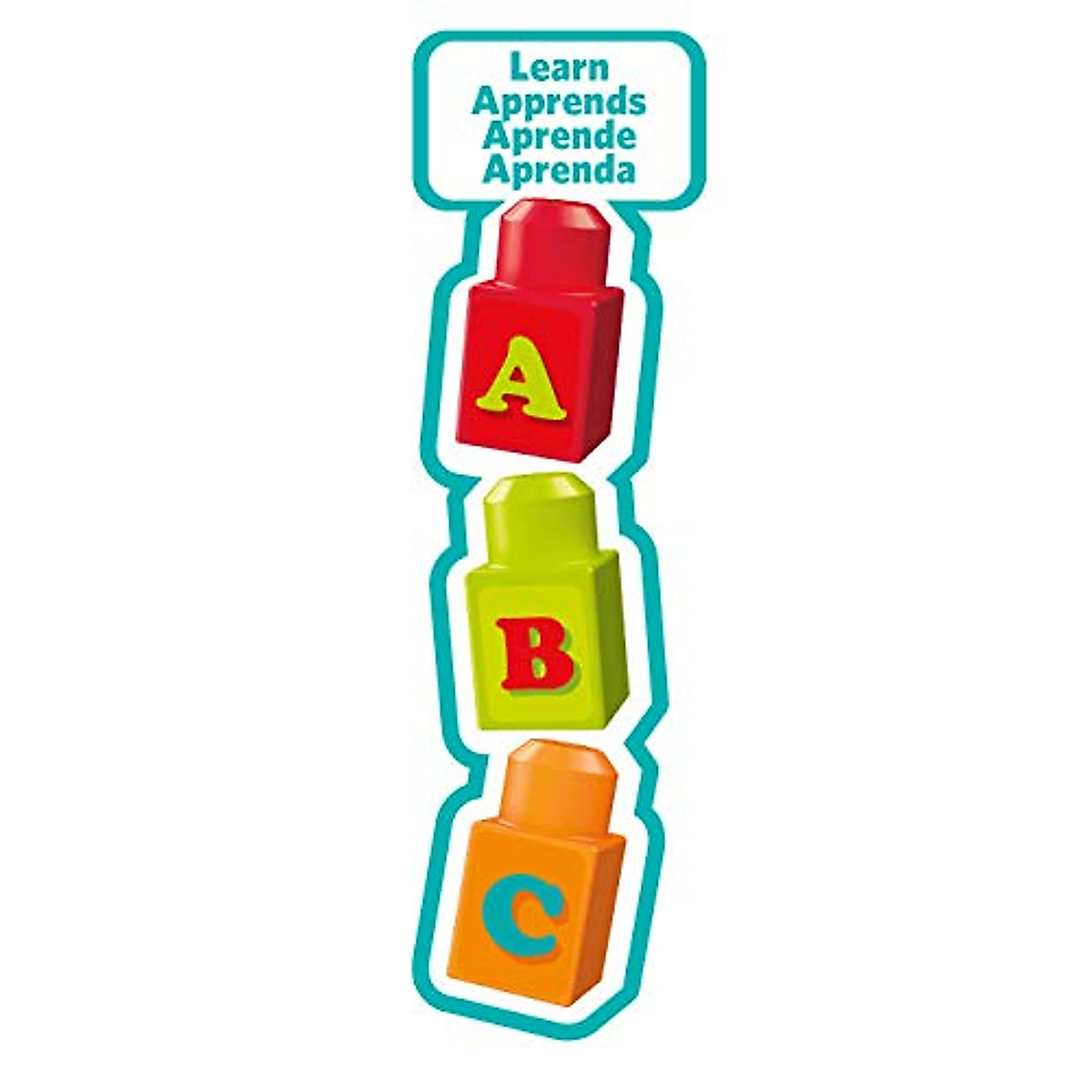 MEGA BLOKS Fisher-Price ABC Blocks Building Toy, ABC Musical Train with 50 Pieces, Music and Sounds for Toddlers, Gift Ideas for Kids Age 1+ Years