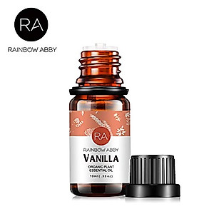 Rainbow Abby Vanilla Essential Oil 100% Pure Organic Plant Natural Flower Essential Oil for Diffuser, Message, Skin Care, Sleep - 10ML