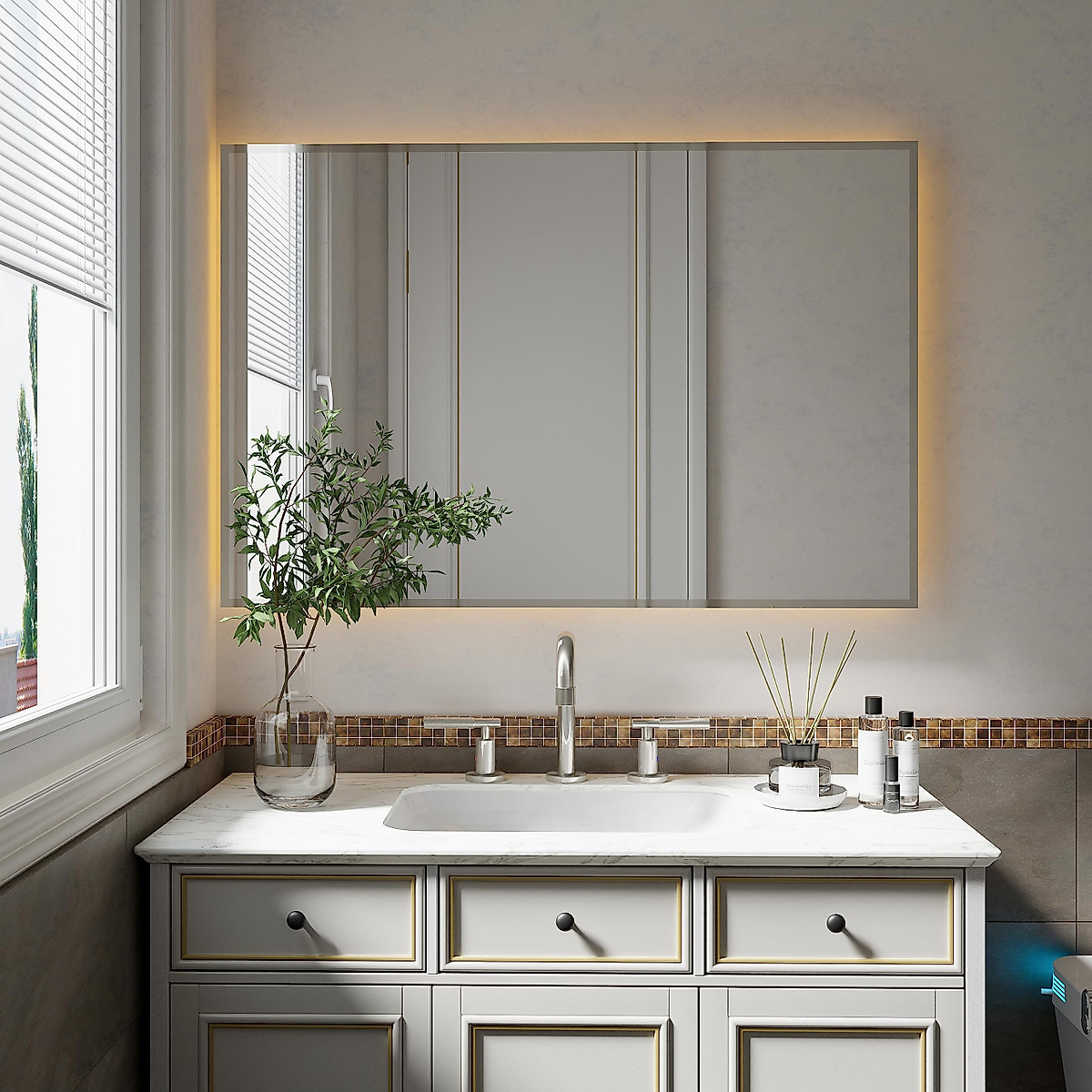 KPAIDA Bathroom Faucets, 3 Hole Bathroom Sink Faucet Brushed Nickel 8 inch Widespread Bathroom Faucet, 2 Handle Faucet for Bathroom Sink Vanity with Pop Up Drain