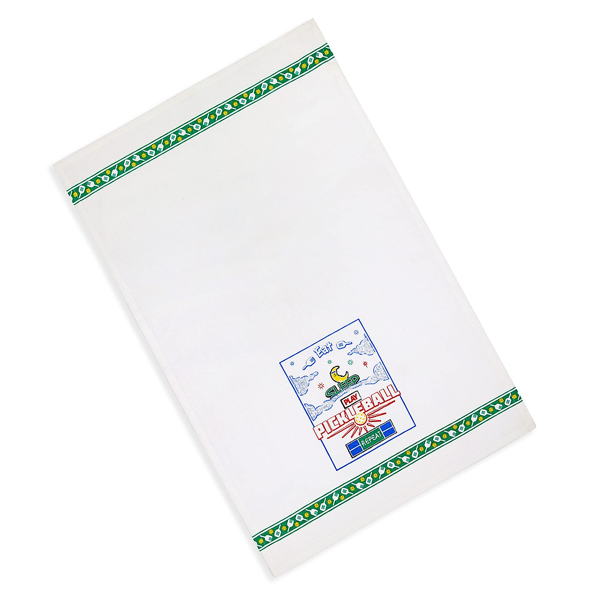 Cackleberry Home Pickleball Lover Cotton Kitchen Towel Set - Stay Out of The Kitchen and Eat Sleep Play Pickleball