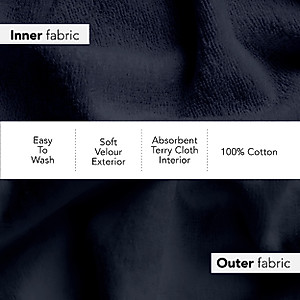 Boca Terry Men's Towel Wrap, Cotton Mens Bath Wrap, Mens Towel Wrap After Shower, Spa Wrap for Sauna and Gym. 2XL - Navy