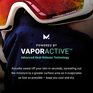 MISSION All-Season Adjustable Neck Gaiter, Anthracite - Lightweight - Ultra-Drying Fabric - Absorbs Sweat in Seconds - UPF 50 Sun Protection - Machine Washable