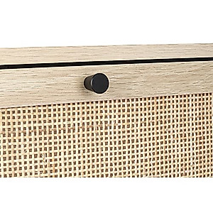 Natural Rattan Shoe Cabinet for Entryway Slim, 3 Drawer Tipping Bucket Shoe Organizer Cabinet with Metal Legs for Entryway, Hallway, Bedroom