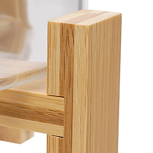 BuYouZaiLaa Glass Cereal Dispenser Rice Storage Container with Airtight Lid Stand and Measuring Cup Flour and Cereal Container for Kitchen Organization and Pantry Store (5L)