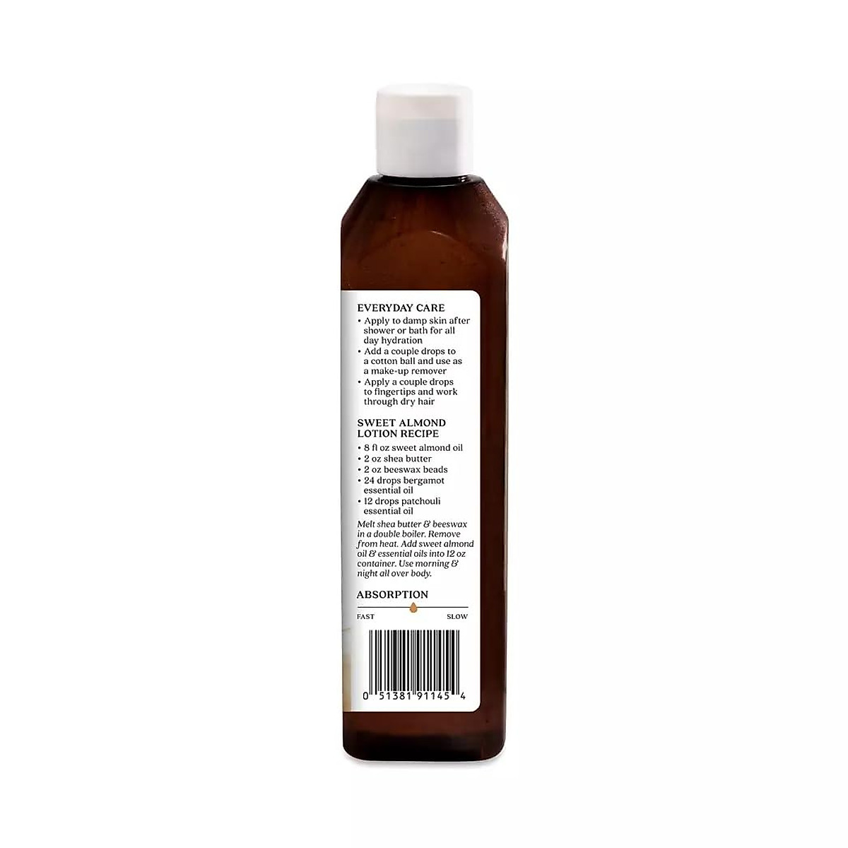 Aura Cacia Sweet Almond Skin Care Oil, 16-Ounce, Natural Source of Skin-Nourishing Fatty Acids & Lipids, No Paraben