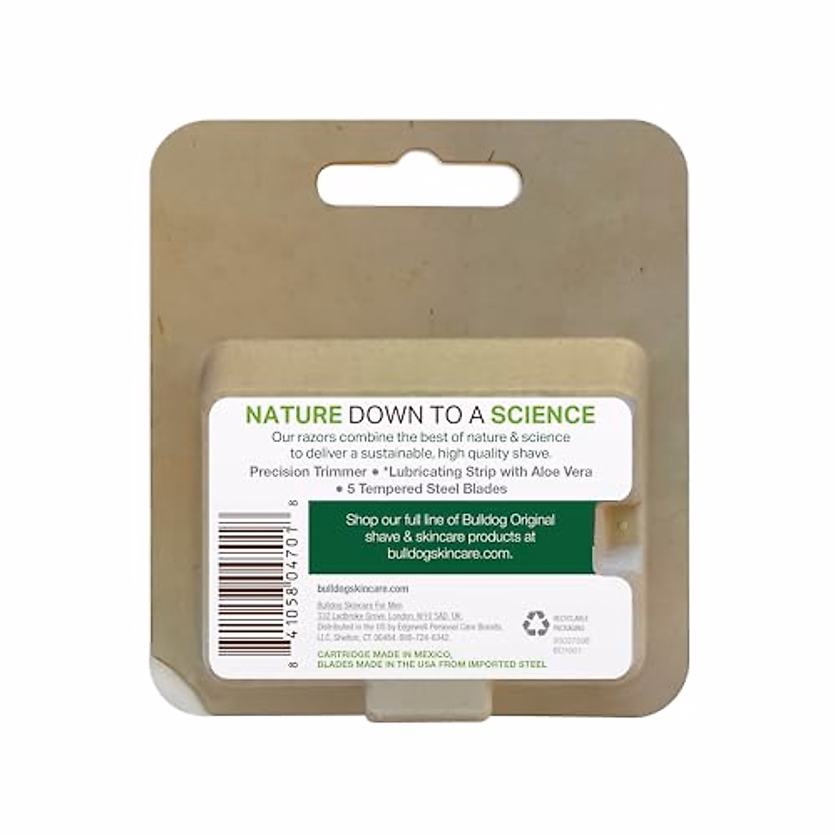 Bulldog Mens Skincare and Grooming Original Razor Blades Refills for Men, 8 Count