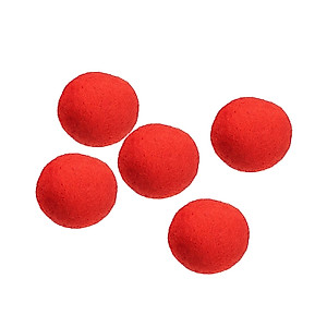PATIKIL Wool Felt Balls Beads Wool Felting Pom 3cm 30mm Red for Home Crafts Handcrafts Project DIY Pack of 5