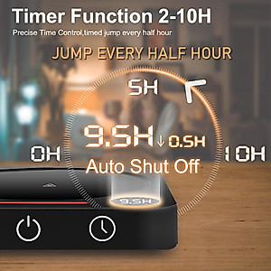 Coffee Mug Warmer, Fast Heating Coffee Cup Warmer for Desk, 2 Display Screens, Smart Candle Warmer Plate with 2-10Hr Auto Shut Off, Heart-Warming Gift for Coffee Lover, Friend, Family