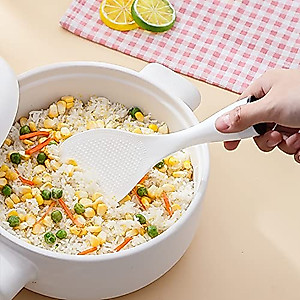 ONCIGER Rice Paddle, Non-Stick Rice Spoon, Stand-up Serving Rice Spatula Kitchen Tools (White)