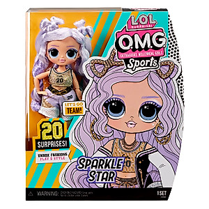 L.O.L. Surprise! OMG Sports Fashion Doll Sparkle Star with 20 Surprises Including GoSporty-Chic Fashion Outfit and Accessories, Holiday Toy Playset, Great Gift for Kids Girls Boys 4 5 6+ Years