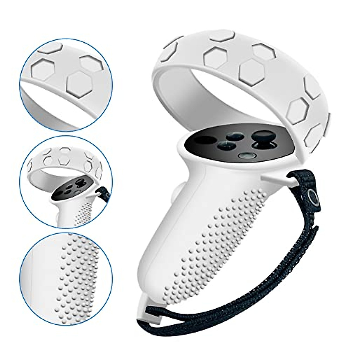 Pockety VR Handle Silicone Protective Cover for Controller Grips Strap for VR Accesories(Black)