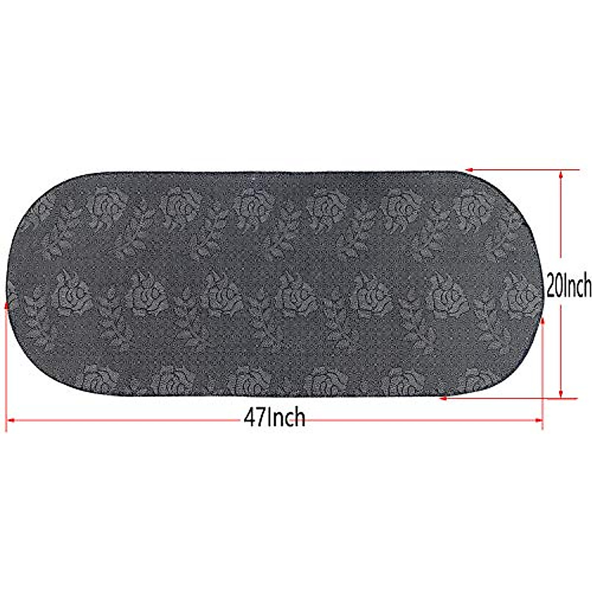 ZOVSON Funny Laundry Floor Rug Nonslip Kitchen Rug Waterproof Washable Floor Rugs for Wash Room, Laundroom Mat Oval 20" x 47"