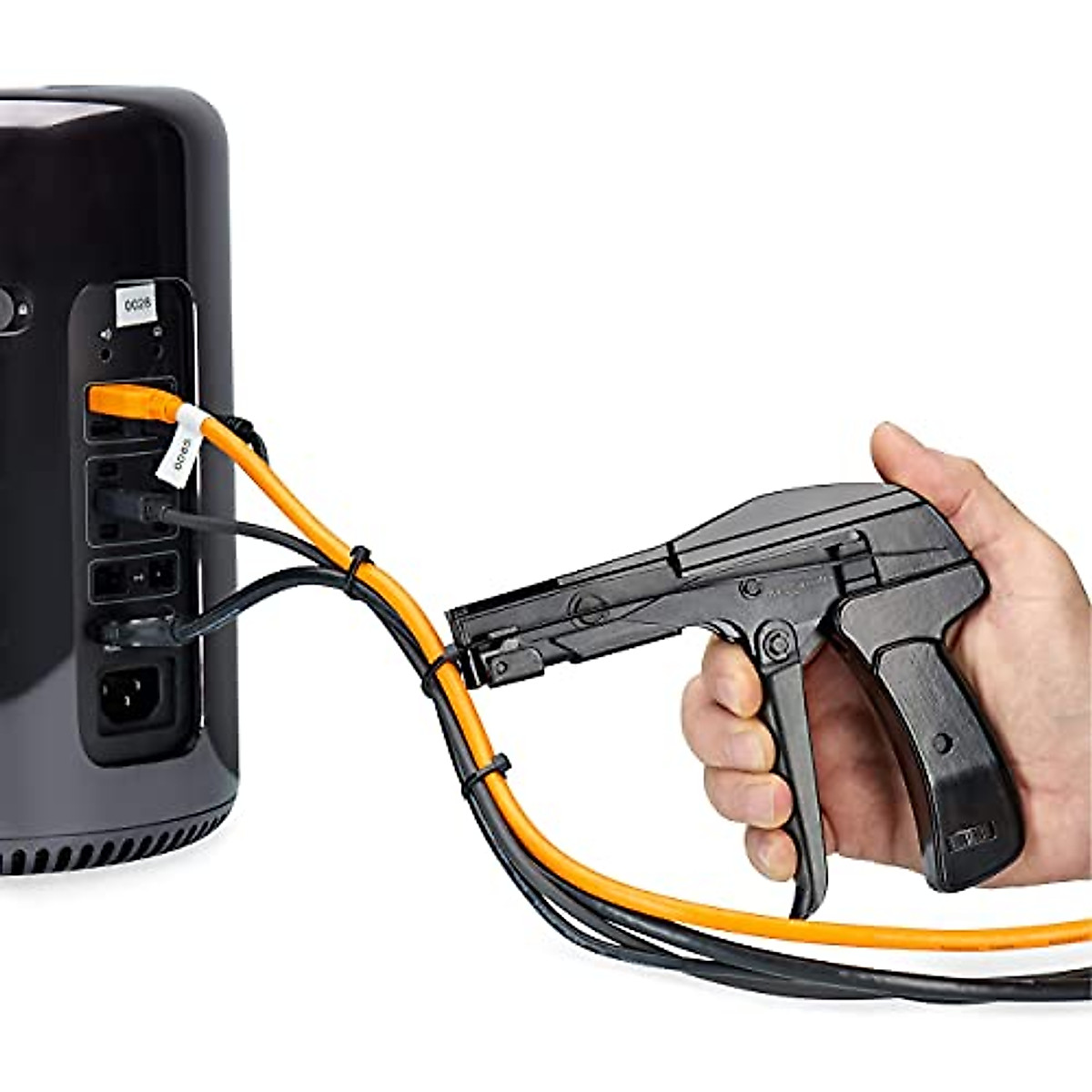 RVR Zip Tie Install Tool - Powerful Tension with Built-In Flush Cutter, All Metal, Adjustable, Comfort Grip, Spring Loaded Lightweight Cable Tie Gun, 6" for Nylon Ties up to 1/4”- Black