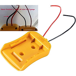 2 Packs Upgrade for DeWALT Battery Adapter Power Source Mount for Dewalt 20V Battery Adaptor Dock with Wires Battery Converter Connector DIY Power Wheel Adapter Truck Robotics Toys